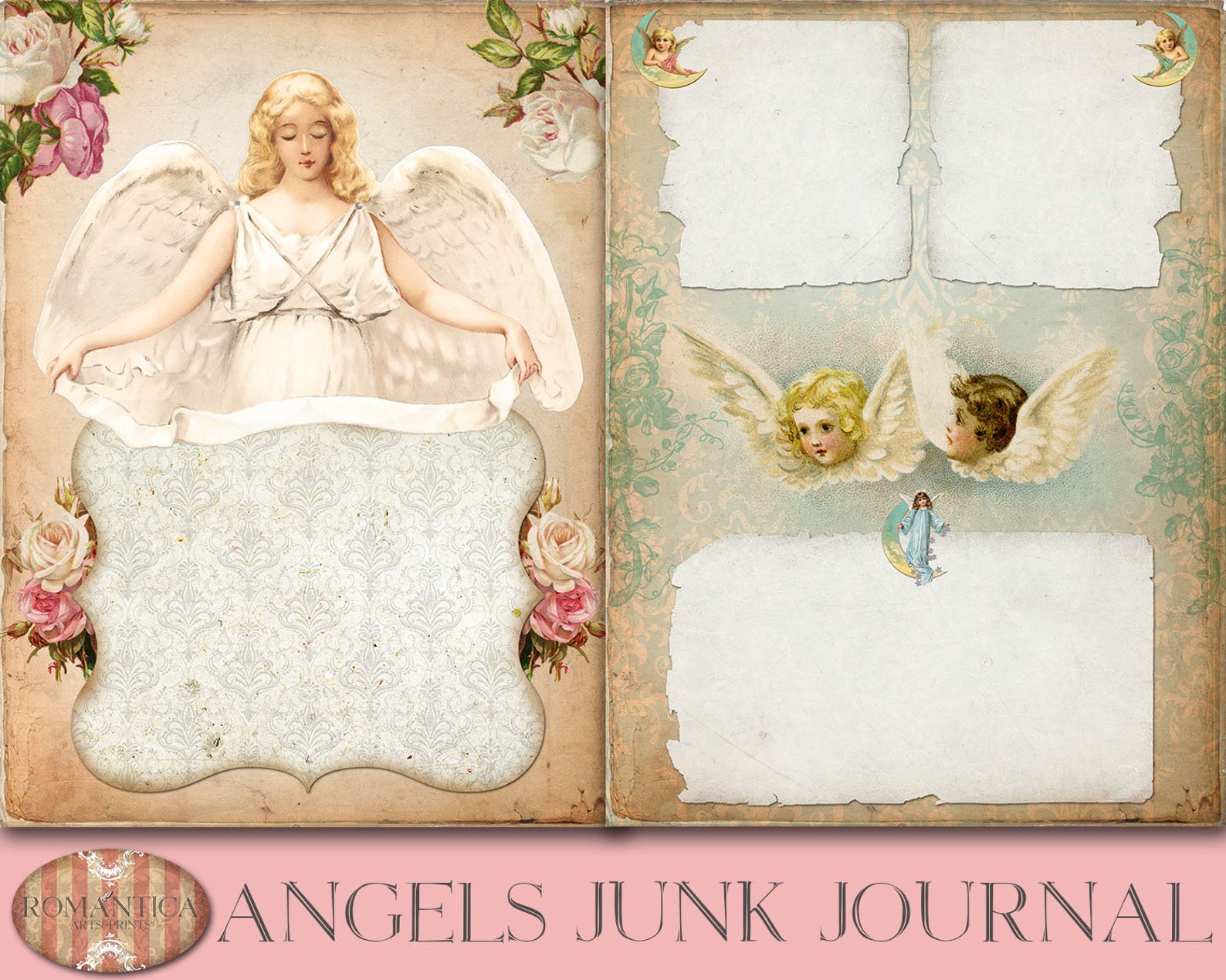 Angels Journal Kit Digital Prayer Journal Victorian - Etsy