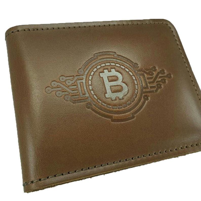 Wallet leather bitcoin Small man wallet handmade wallet | Etsy