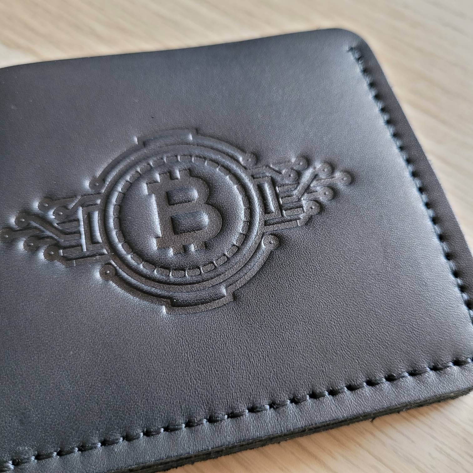 Wallet Leather Bitcoin Small Man Wallet Handmade Wallet Clip for Money ...
