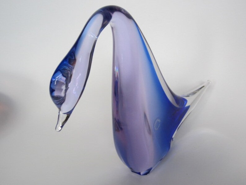 Large Vintage Murano Pink Purple Sommerso Art Glass Duck by V. Nason ...