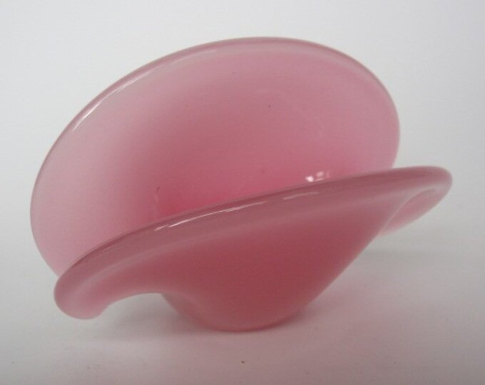 Murano Pink Opaline Clamshell Art Glass Bowl Dual Base - Etsy