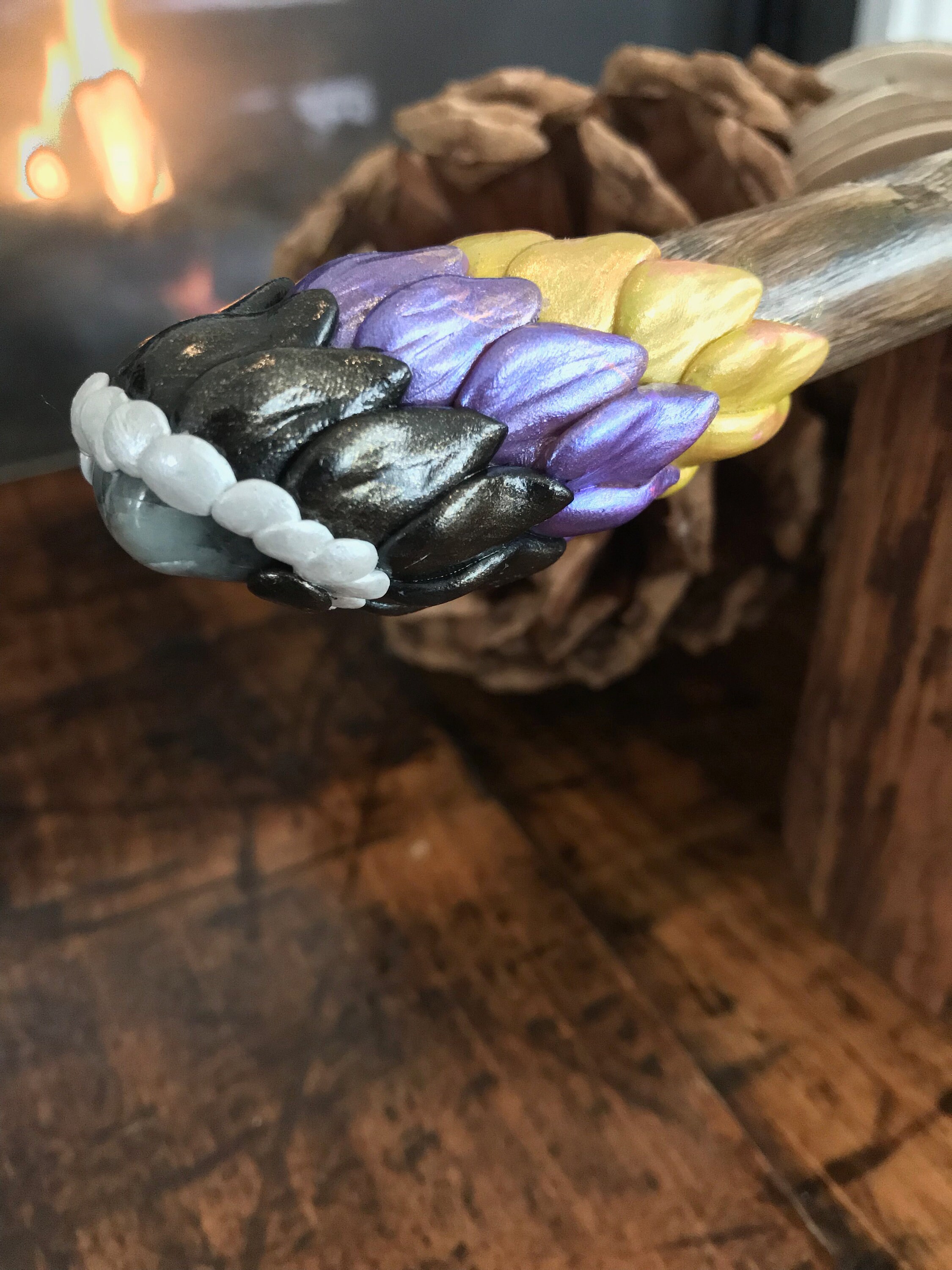 Badger Wand/magic Wand/wooden Wand/ Handmade/witch/wizard/cosplay ...