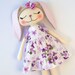 Stuffed Bunny Doll for Kids Cloth Doll Handmade Personalized Rag Doll ...