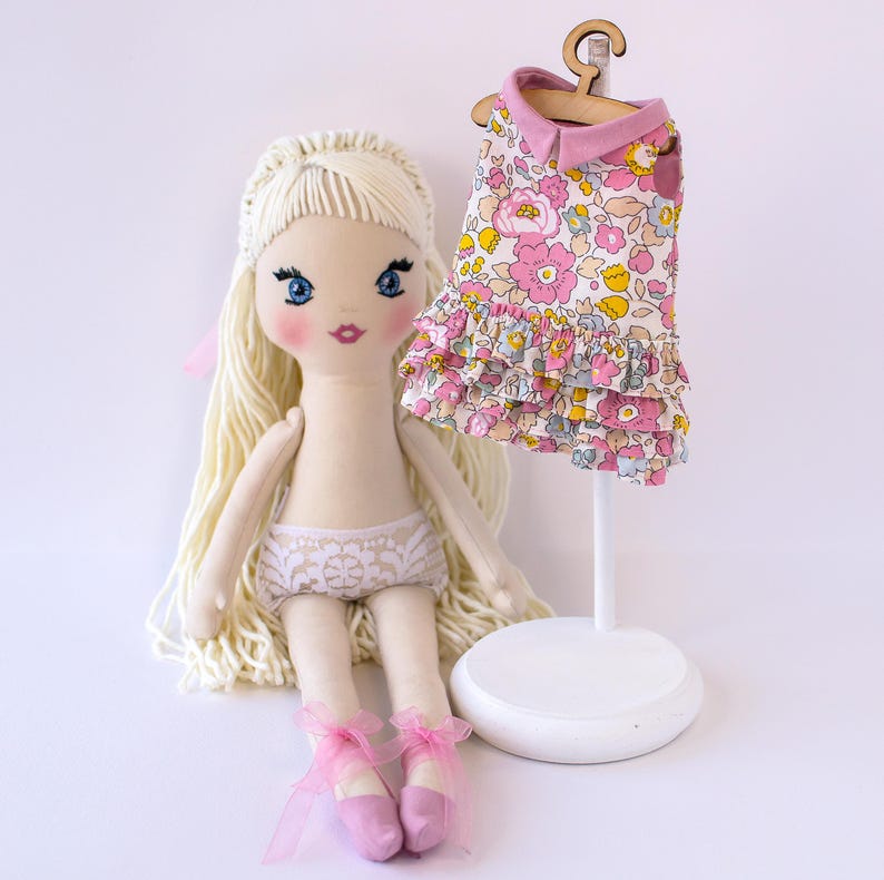 Personalized Rag Doll 16 In.: Handmade Cotton Heirloom Doll With ...