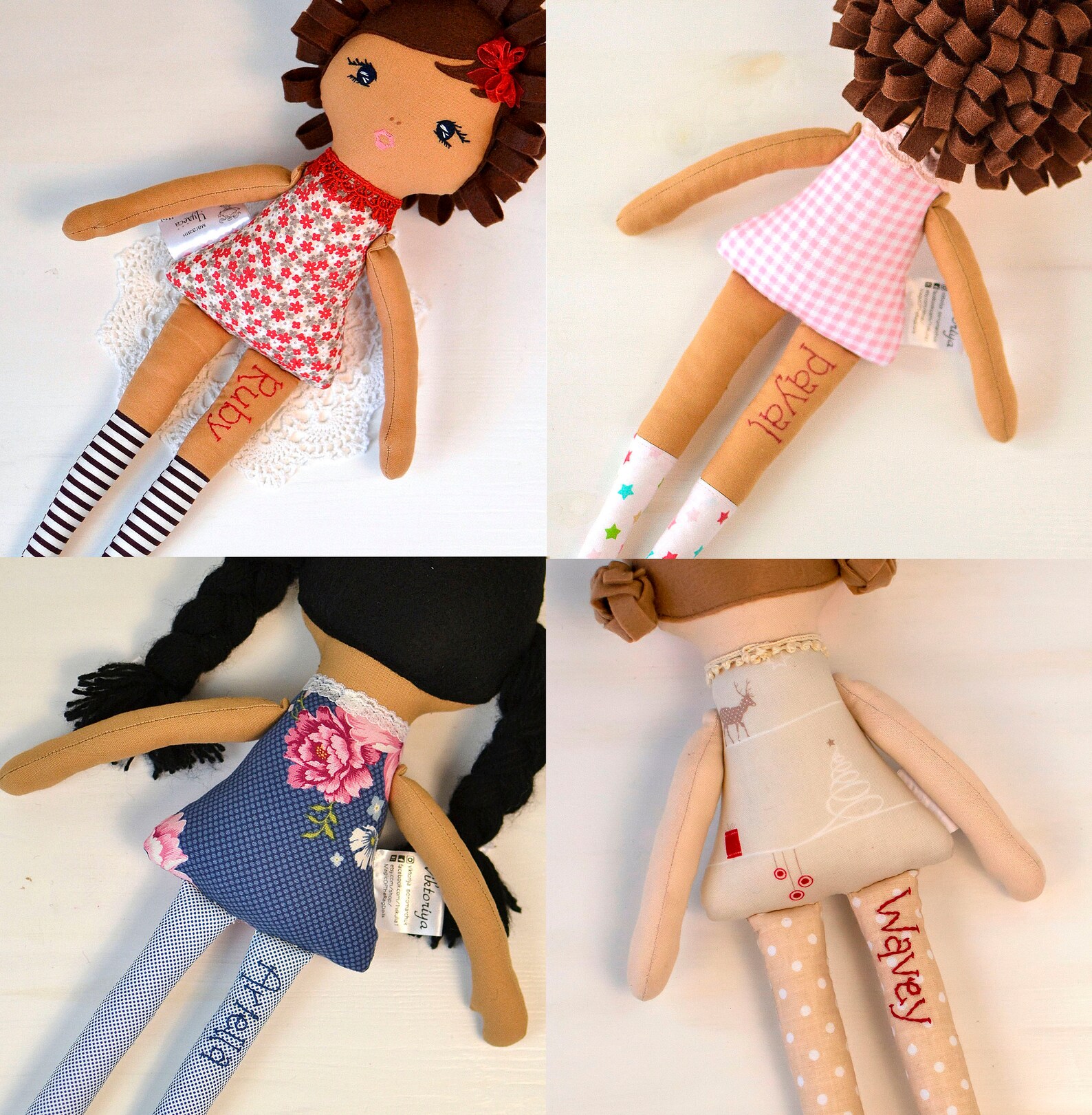 Handmade Rag Doll Gift for Girl Personalized Cloth Doll Heirloom Doll ...