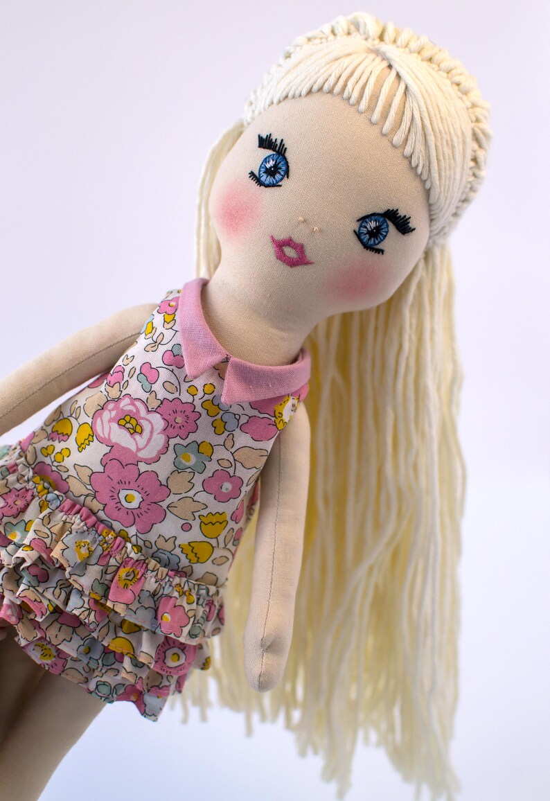 Personalized Rag Doll 16 In.: Handmade Cotton Heirloom Doll With ...