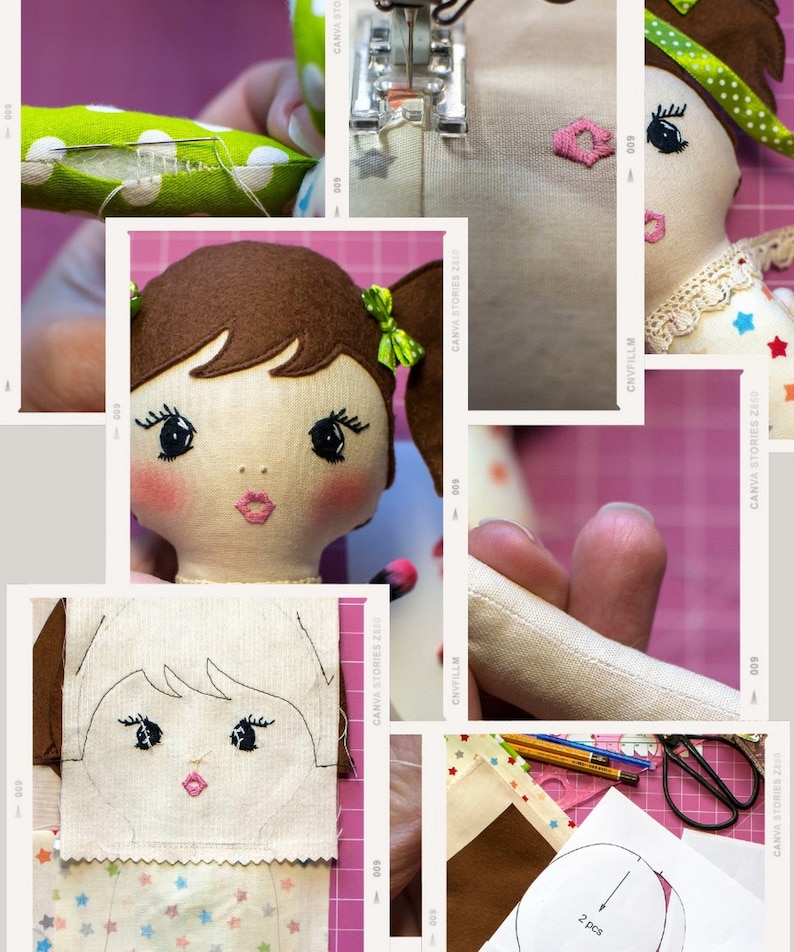 PDF Pattern & Tutorial Cloth Doll 16'' Download Rag - Etsy