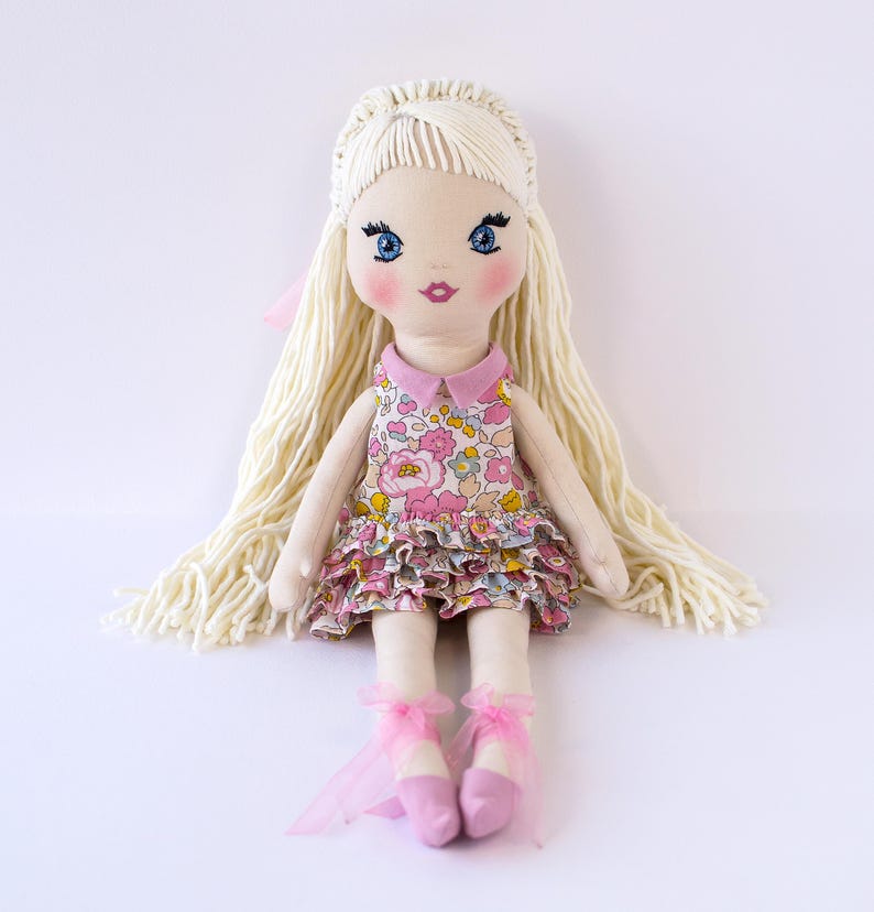 Personalized Rag Doll 16 In.: Handmade Cotton Heirloom Doll With ...