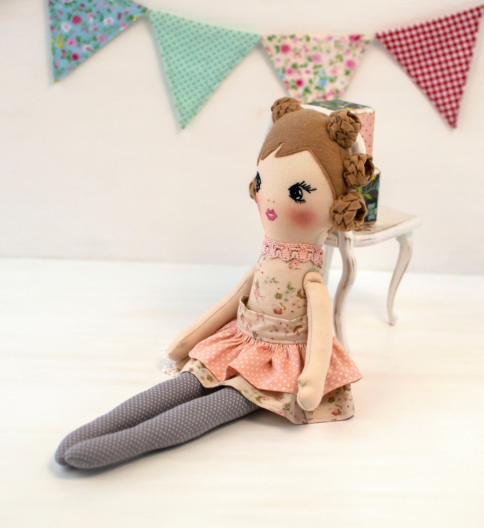 Handmade Rag Doll Gift for Girl Personalized Cloth Doll Heirloom Doll ...