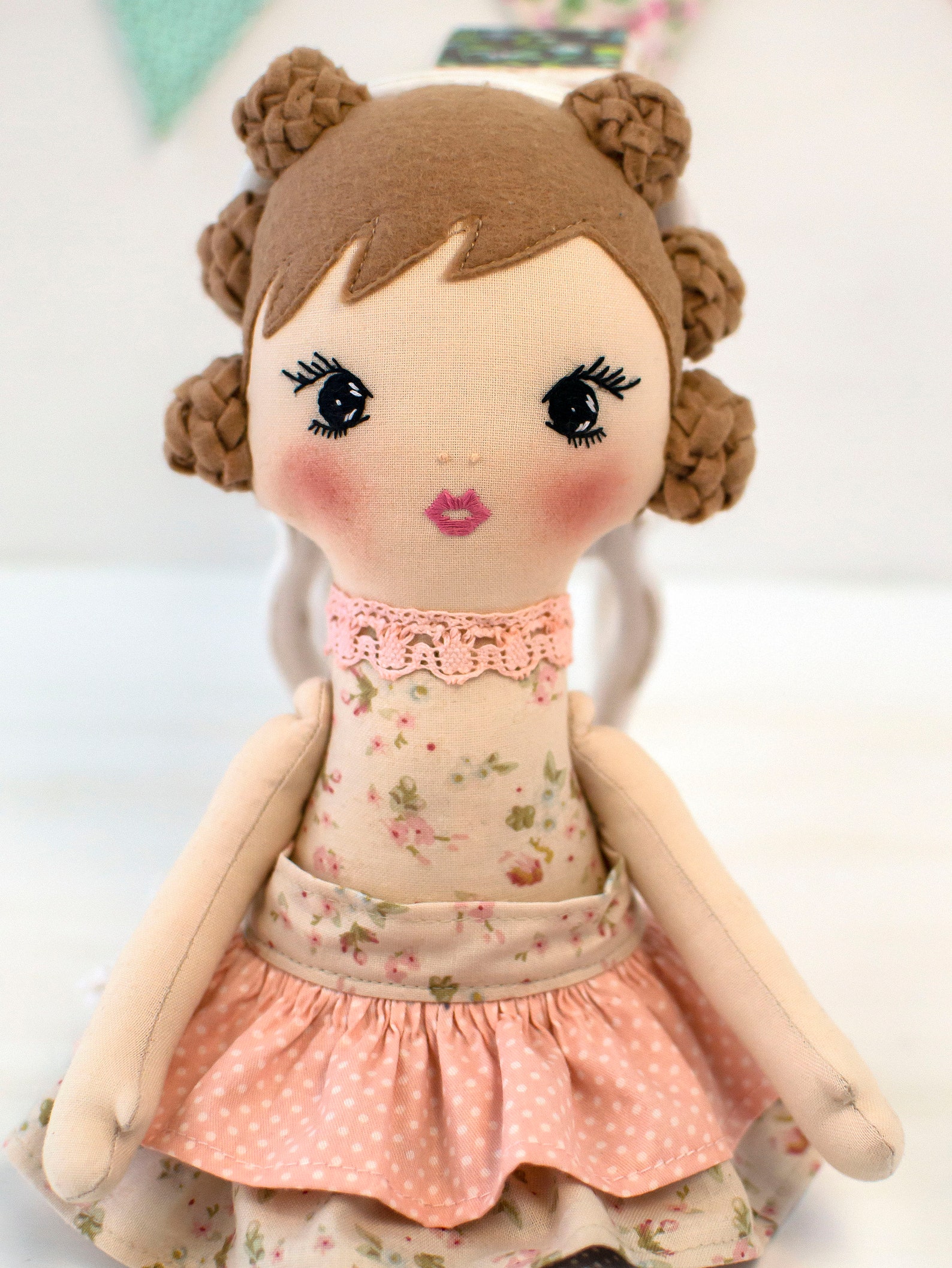 Handmade Rag Doll Gift for Girl Personalized Cloth Doll Heirloom Doll ...