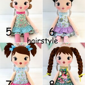 Custom Rag Doll for Girls Personalized Cloth Doll Handmade Fabric Doll ...