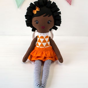 Black Rag Doll African American Doll Personalized Cloth - Etsy