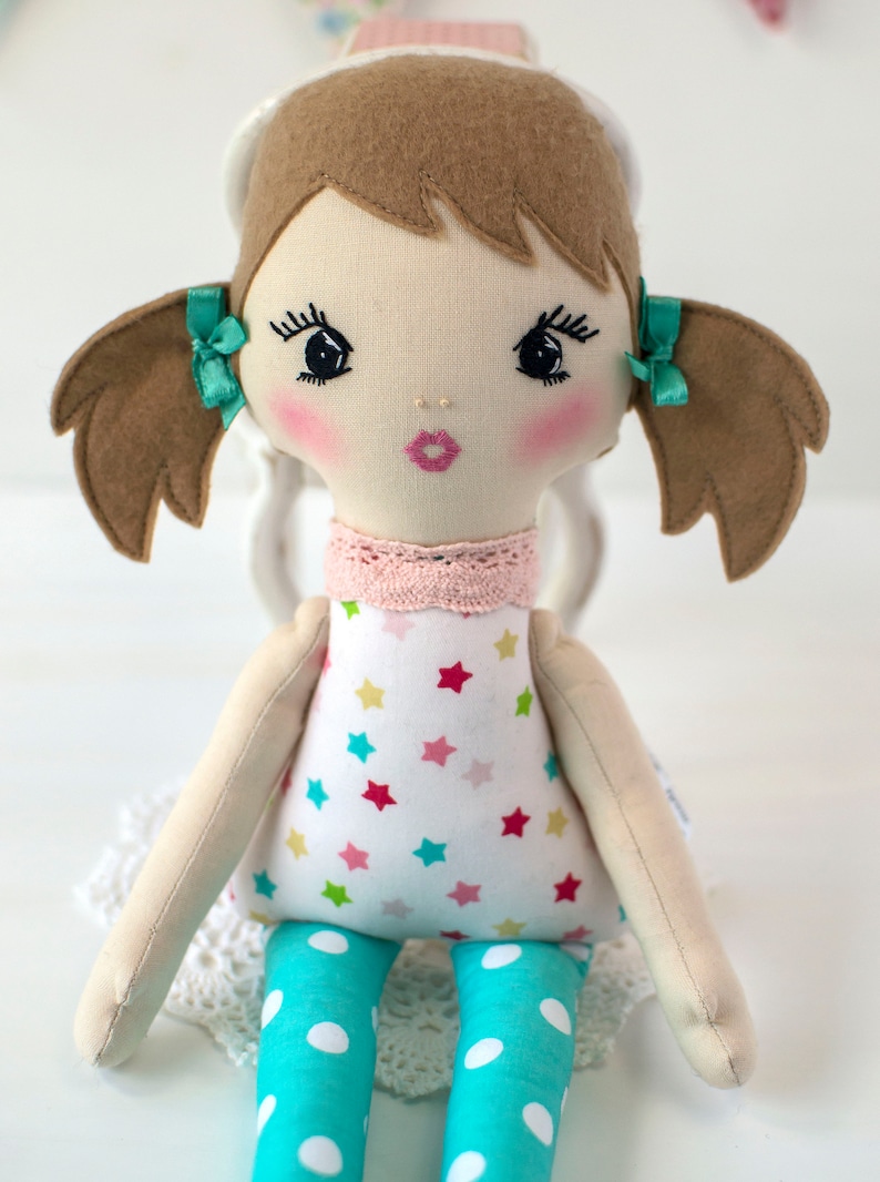 Rag Doll Sewing Pattern, 16 Inch Cloth Doll, 4 Hairstyles (PDF Pattern ...