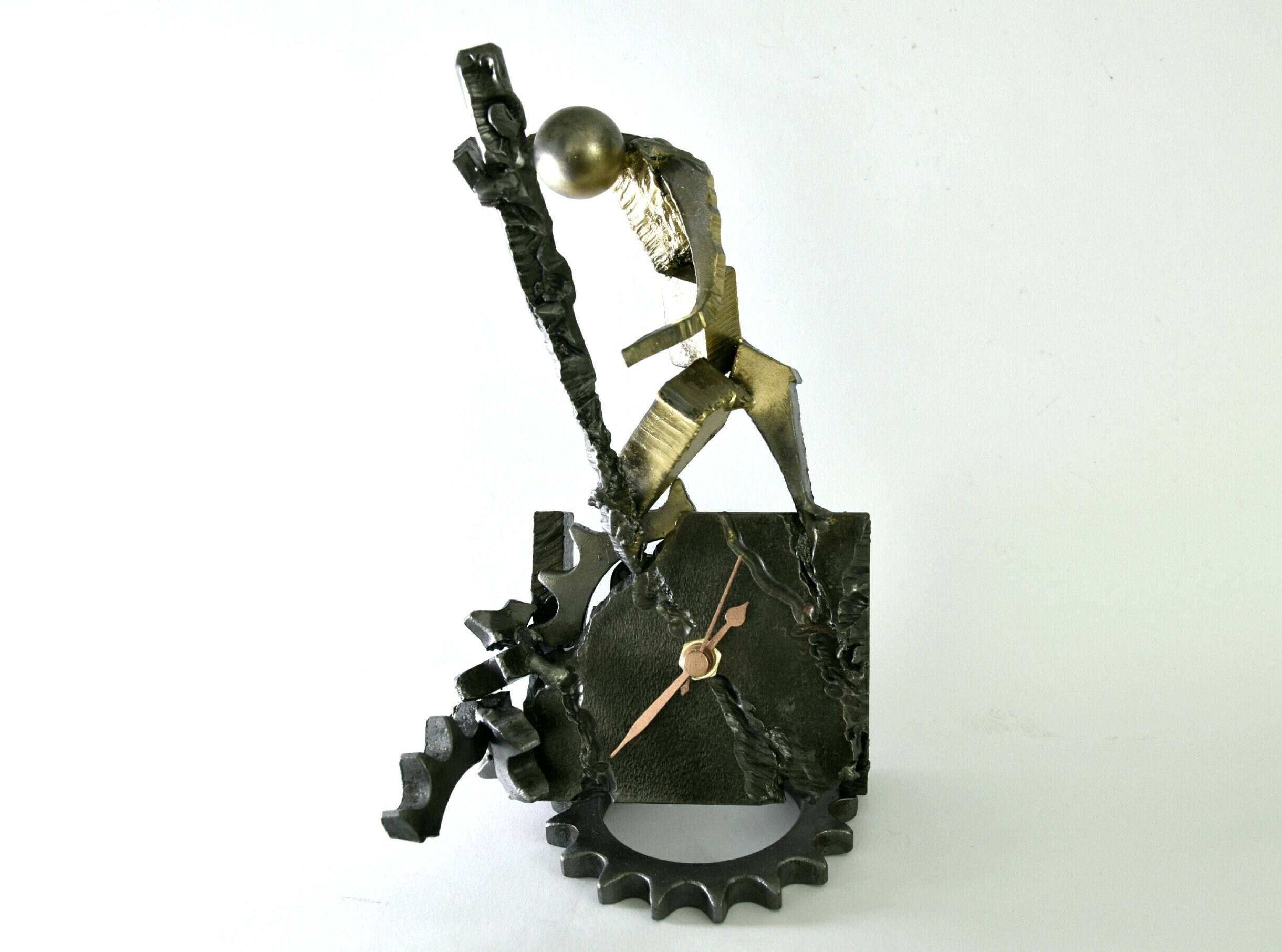 Metal Sculpture Clock, Clock - Etsy