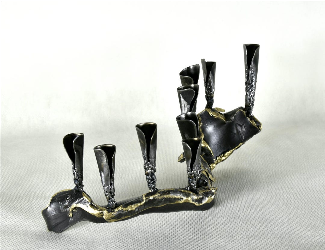 Menorah ,large Menorah, Chanukah Menorah, A Fragment of a Rocket - Etsy