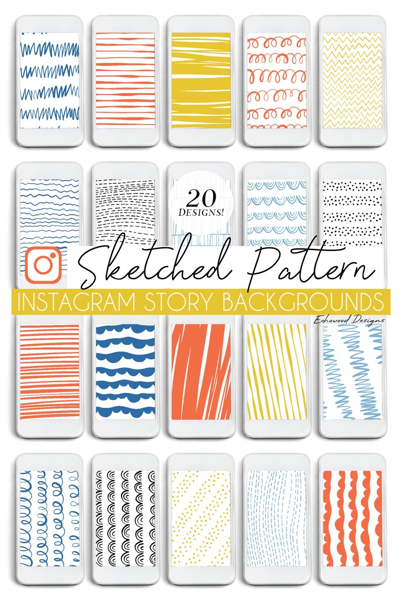 Colorful Instagram Story Background, Instagram Template Modern, Memphis ...