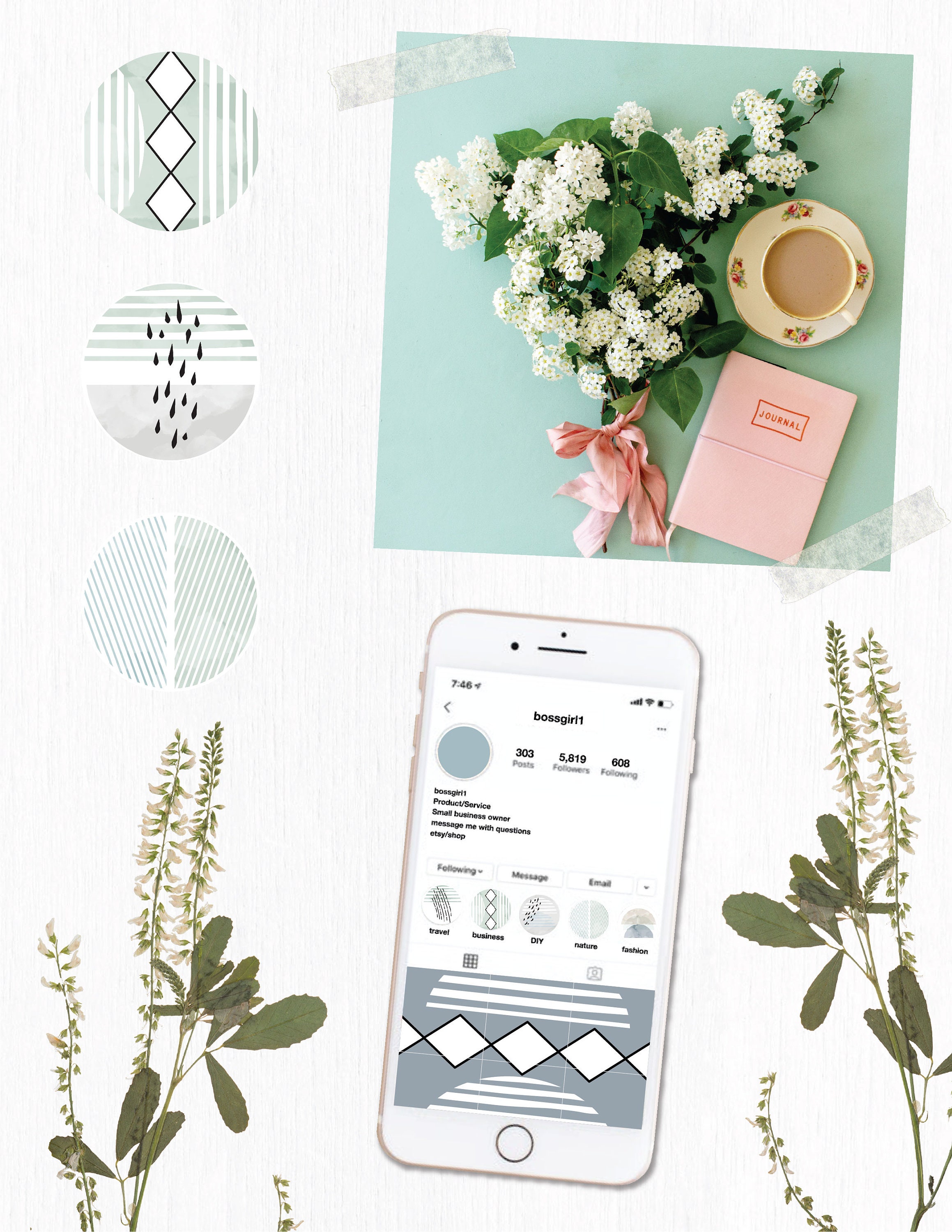 Abstract Highlight Covers, Minimalistic Instagram, Highlight Covers ...