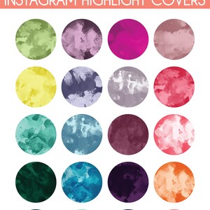 Watercolor Instagram Highlight Covers for Bloggers, Abstract Watercolor ...