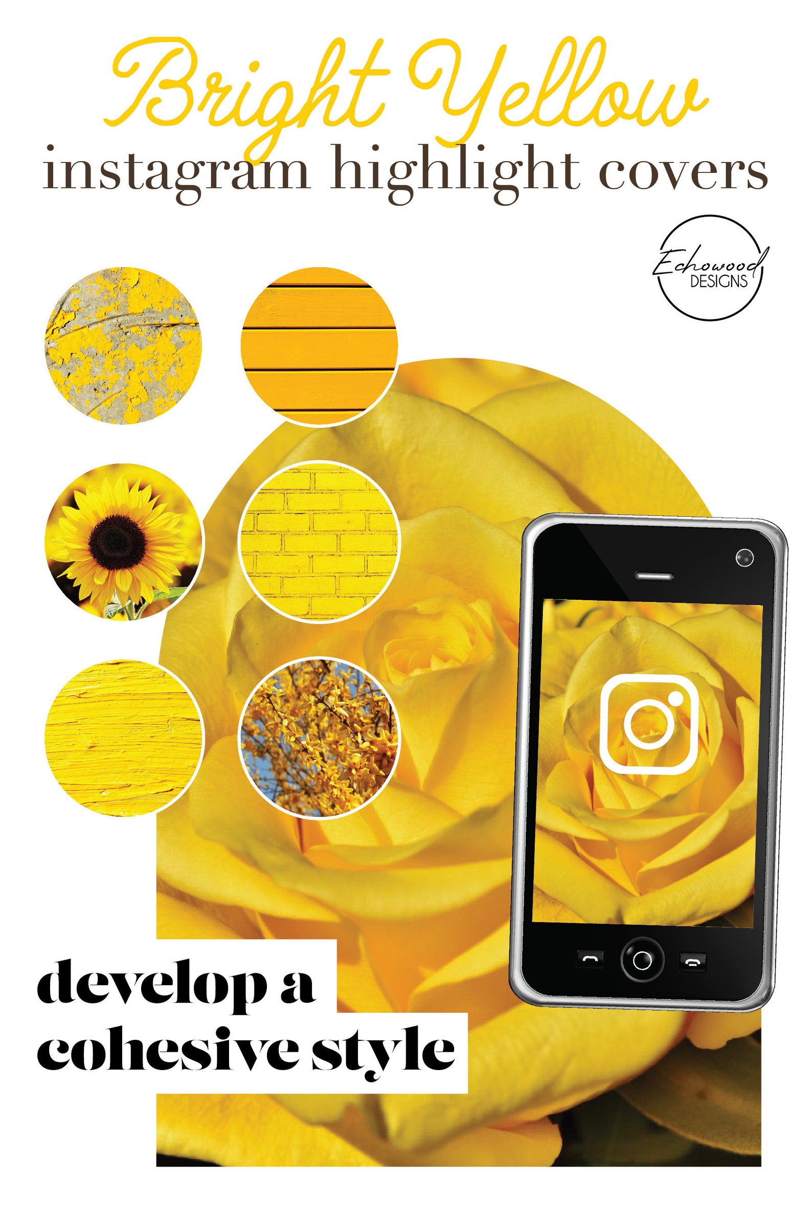 Yellow Instagram Highlight Icons for Lifestyle Blog, Instagram ...