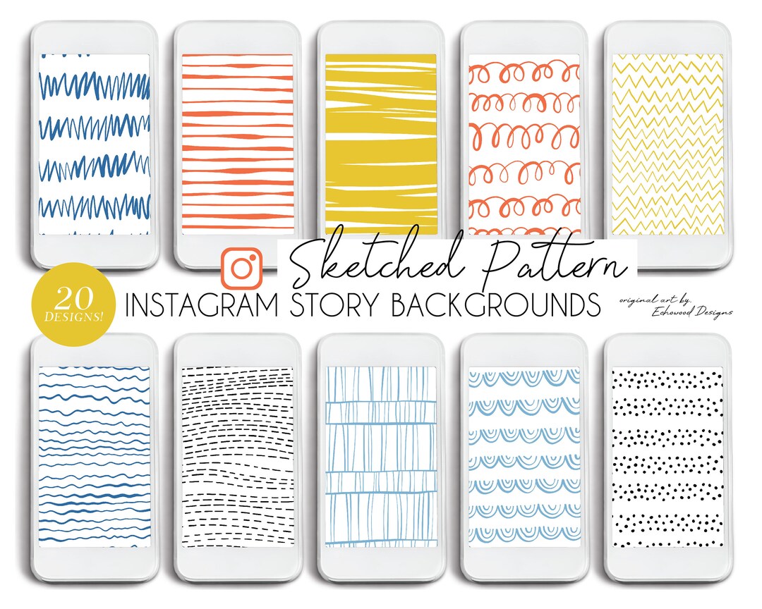 Colorful Instagram Story Background, Instagram Template Modern, Memphis ...