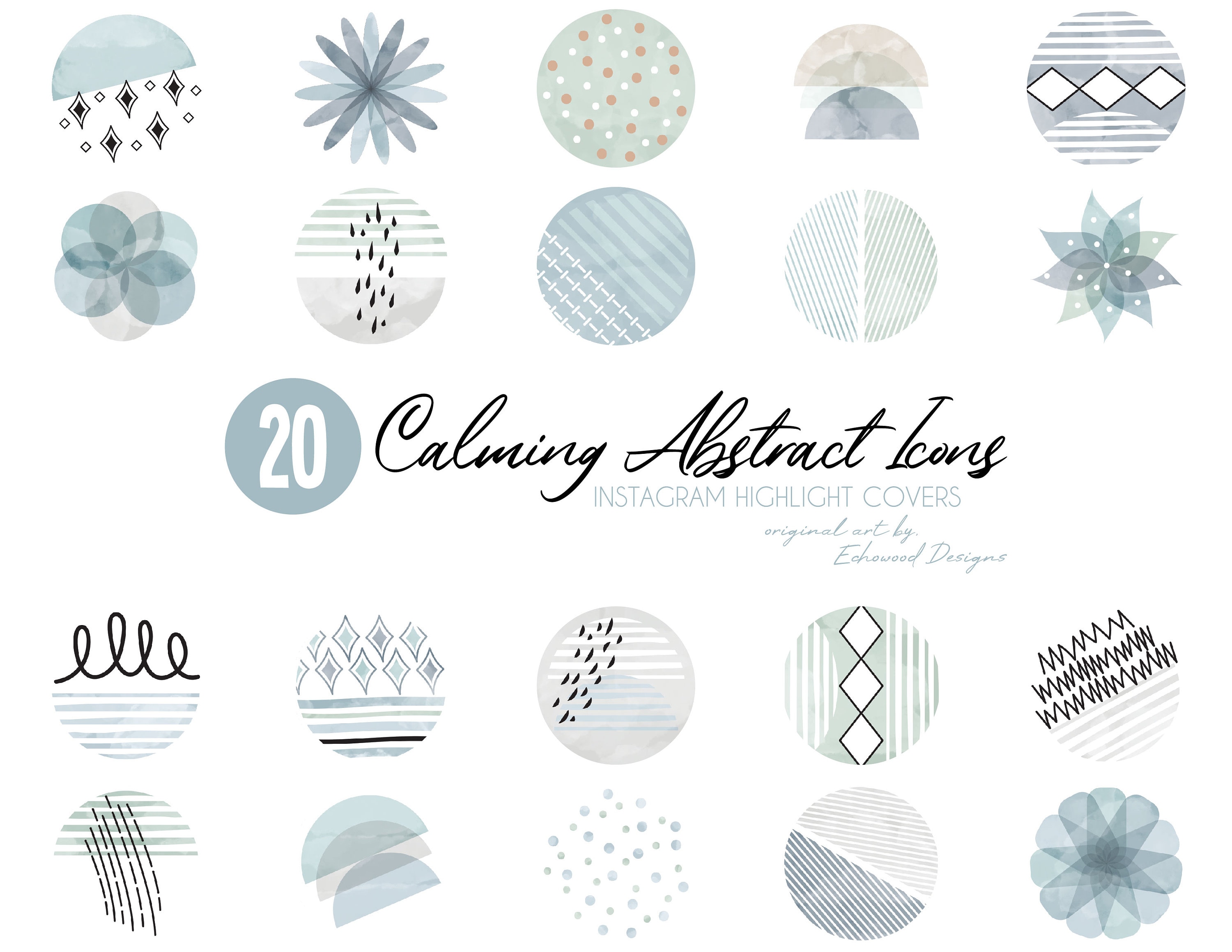 Abstract Highlight Covers, Minimalistic Instagram, Highlight Covers ...