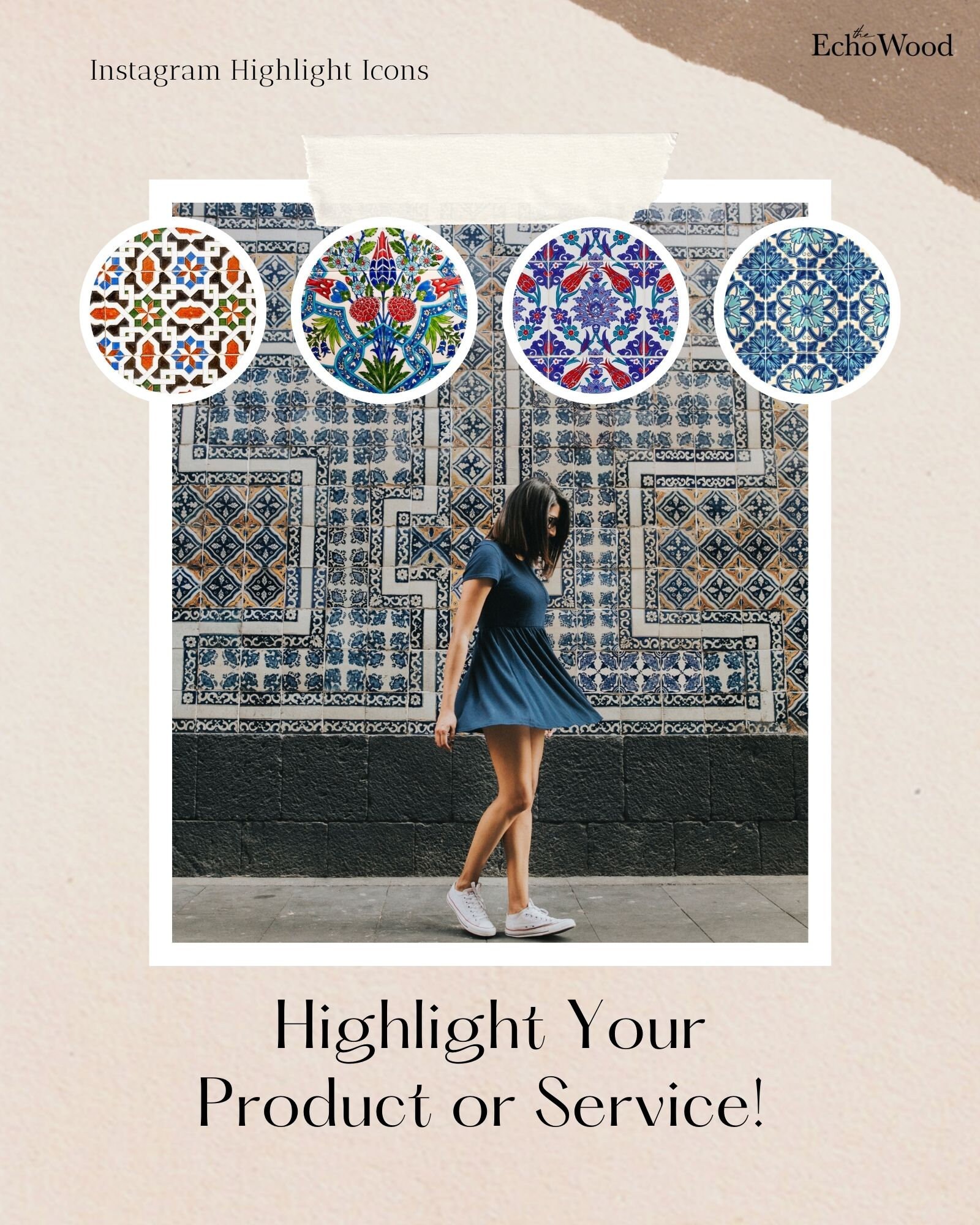 20 Colorful Instagram Story Highlight Icons, Mosaic Tile Pattern IG ...