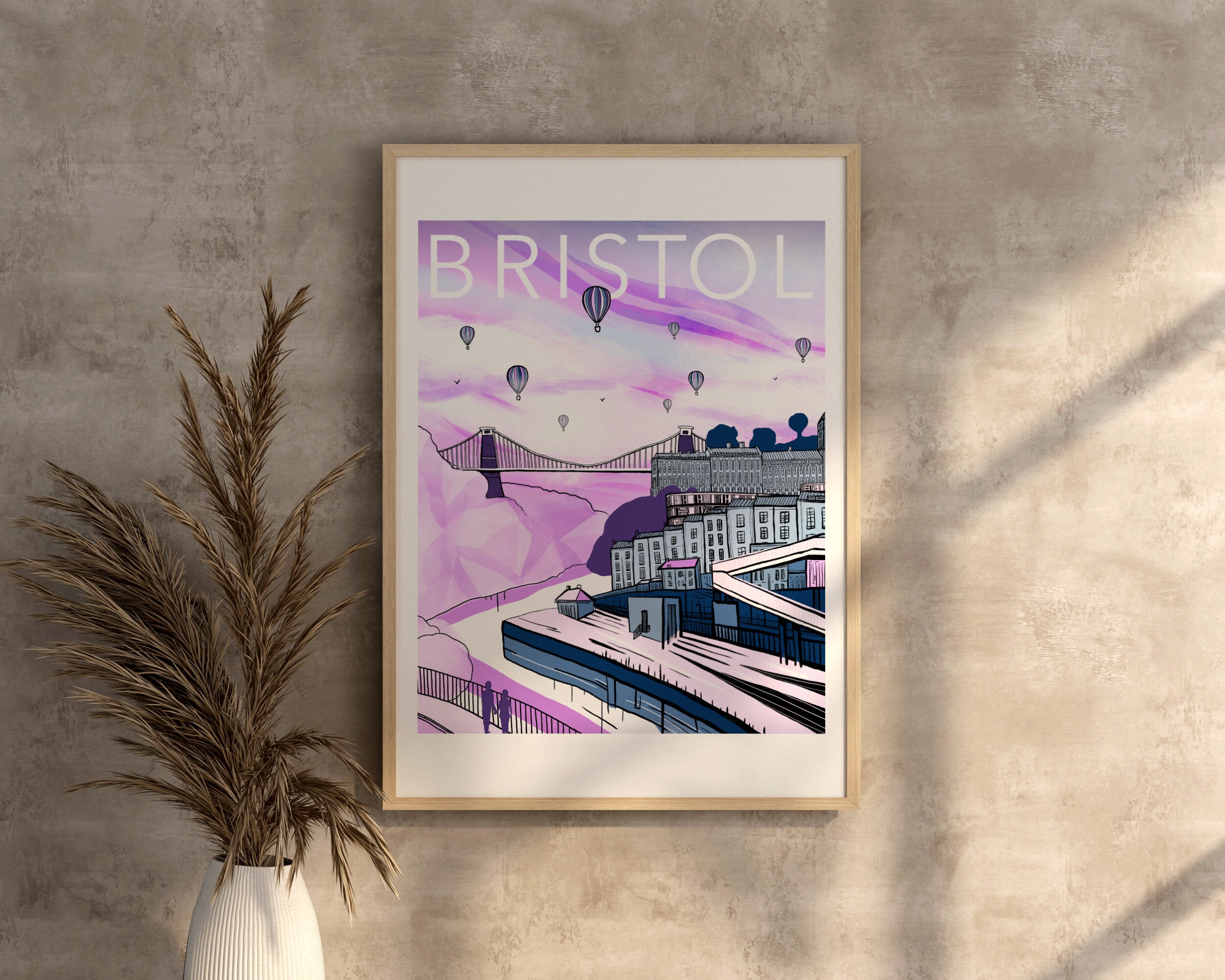 Bristol Print Clifton Suspension Bridge Wall Art Bristol - Etsy Sweden