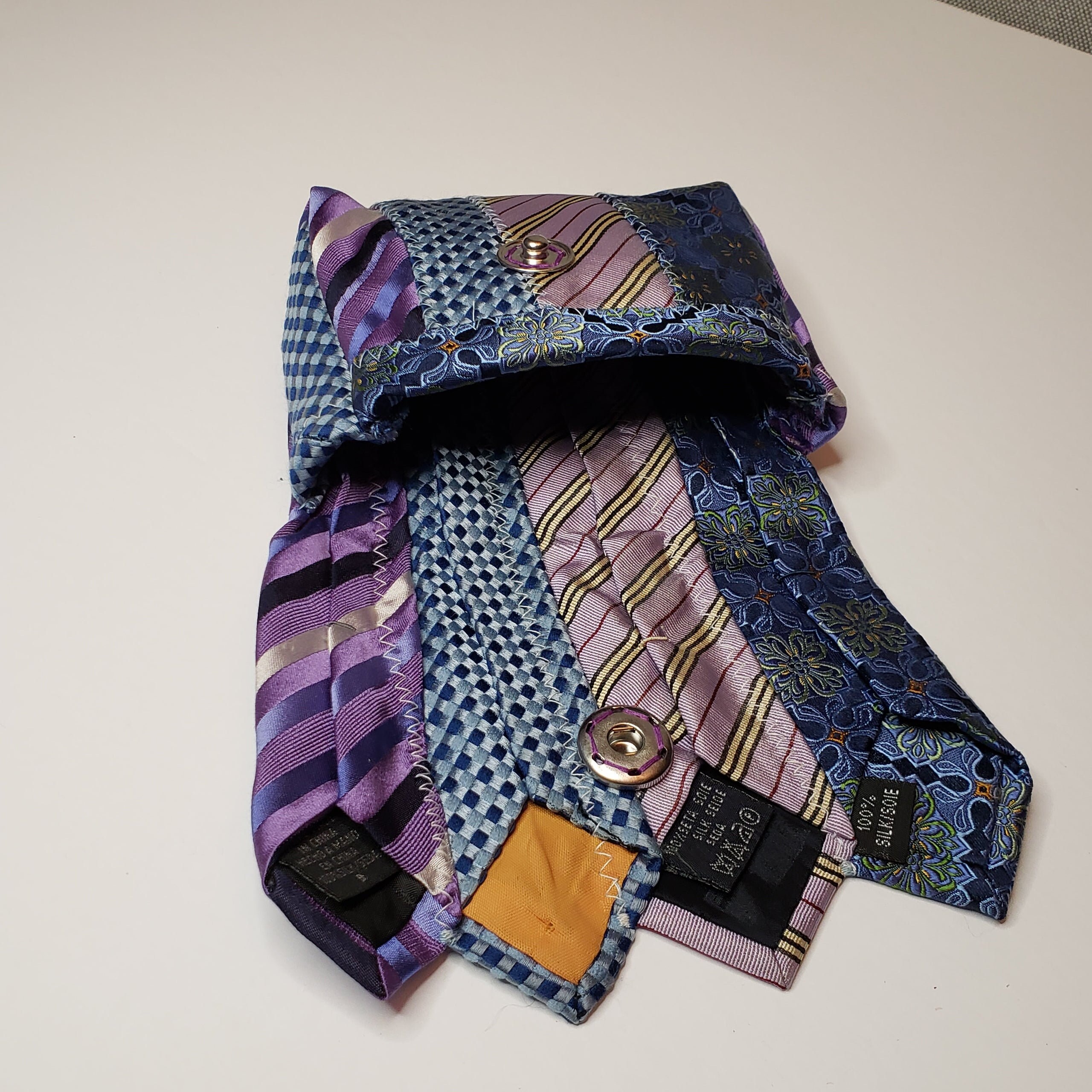 Upcycling Krawatten Clutch Portemonnaie Lila | Etsy