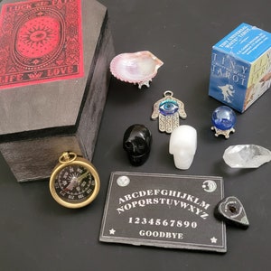 COFFIN FORTUNE TELLER Kit W/ Universal Waite Tiny Tarot White - Etsy