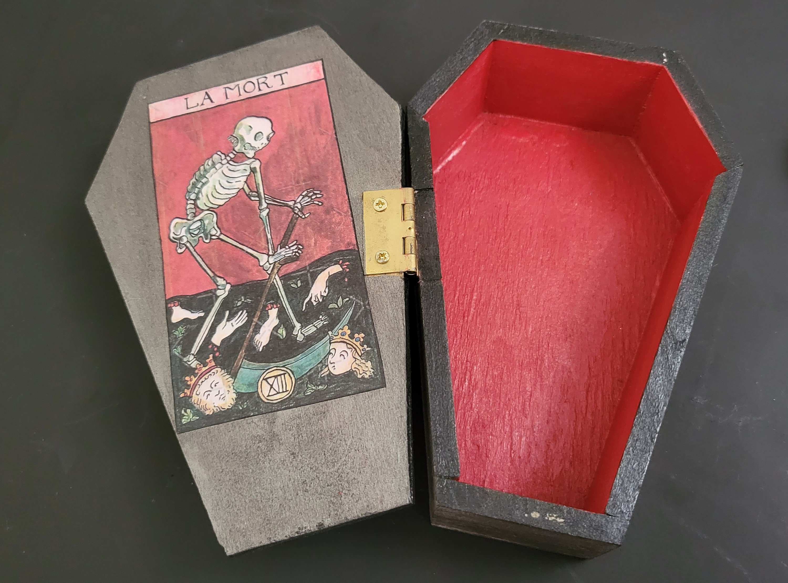 COFFIN FORTUNE TELLER Kit W/ Universal Waite Tiny Tarot White - Etsy