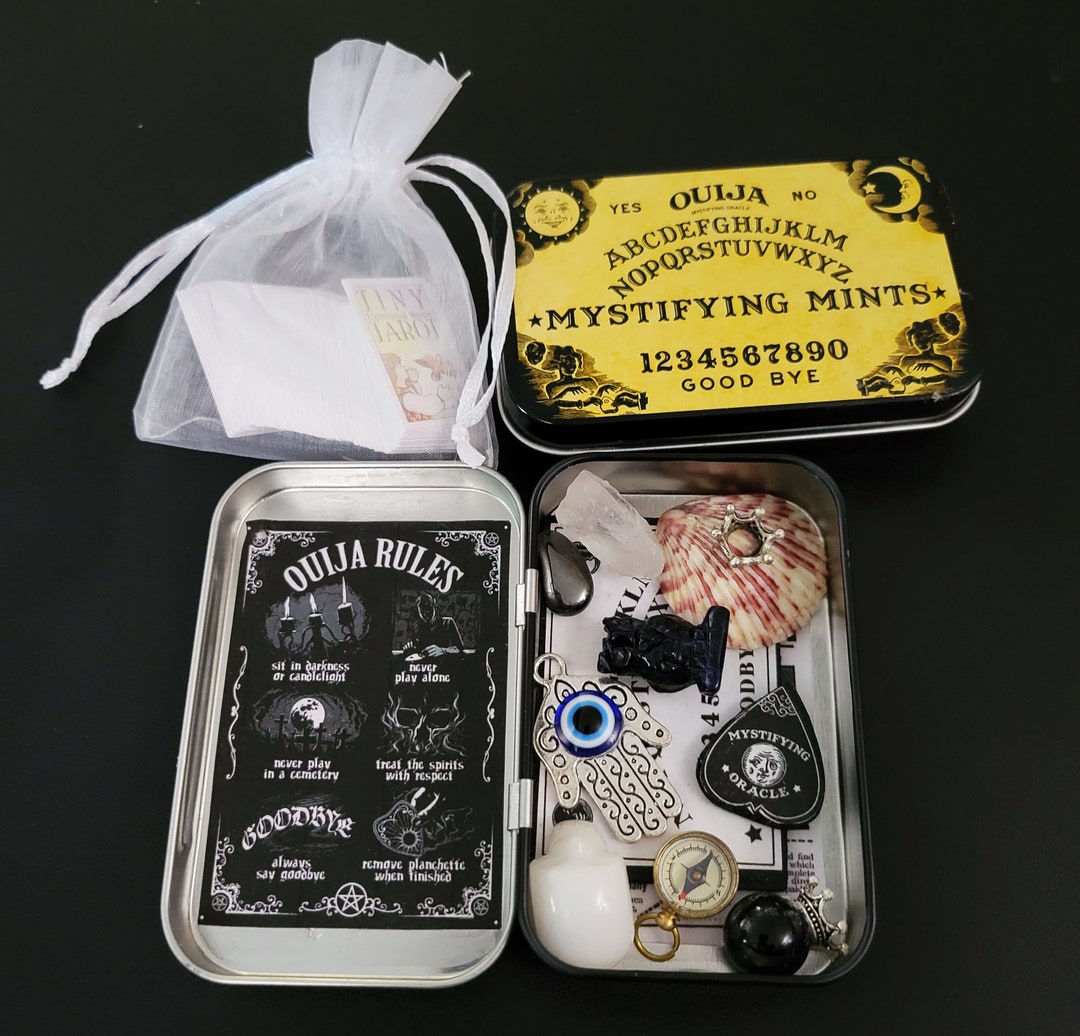 POCKET FORTUNE TELLER Kit Ouija Altoid Tin: Universal Waite Tiny Tarot ...