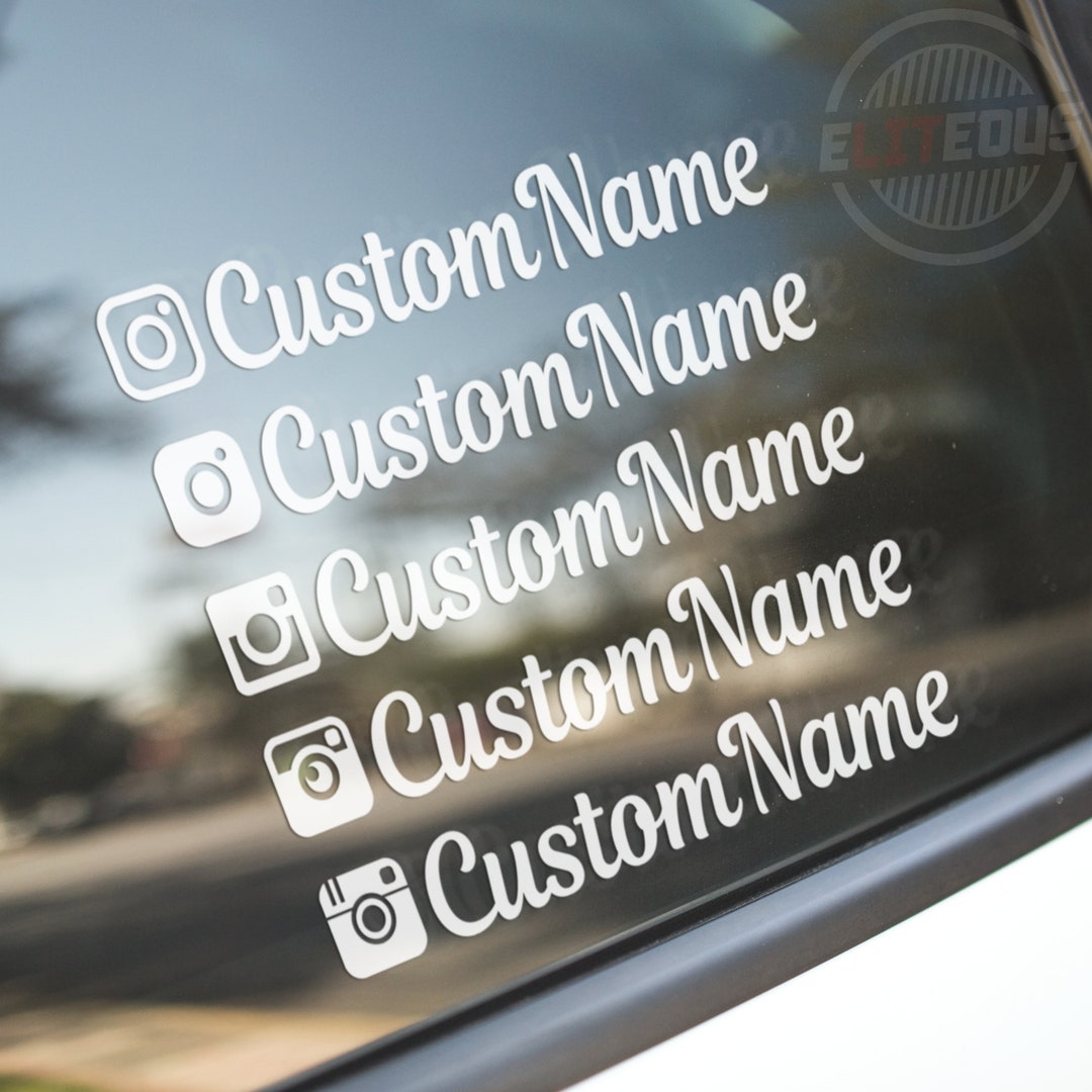 Social Media Username Custom Die Cut Vinyl Decal - Etsy