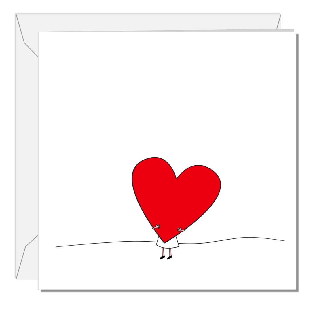 Funny Big Love Heart Card: Romantic Anniversary or Valentine's Day - Etsy