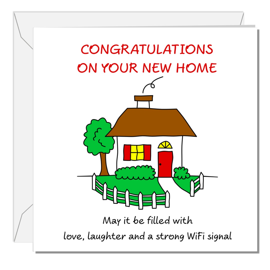 New Home Congratulations Card Moving House Housewarming Friends Family ...