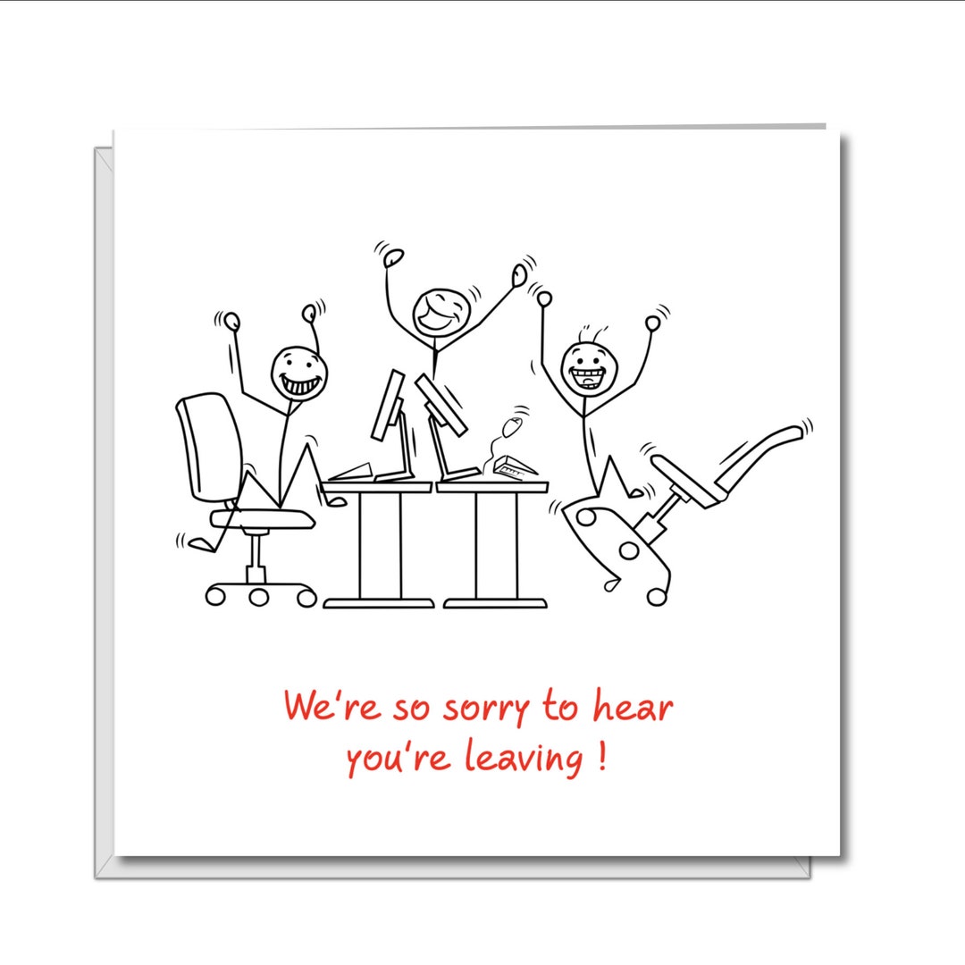 Buy Funny Leaving Work Card: New Job, Retirement, Handmade Online in ...