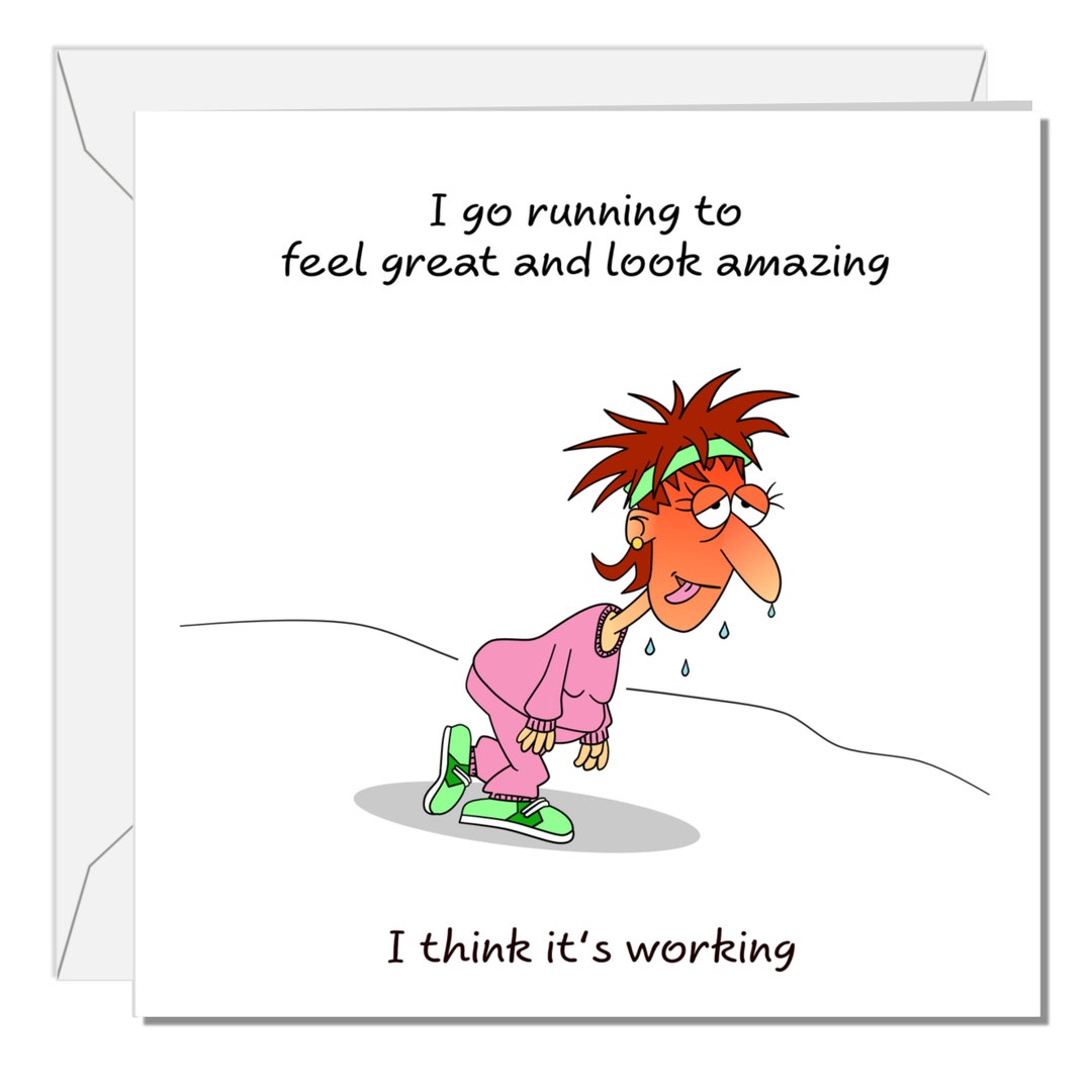 Funny Birthday Card - Running Exercise Gym Yoga Pilates - Mum Mom ...