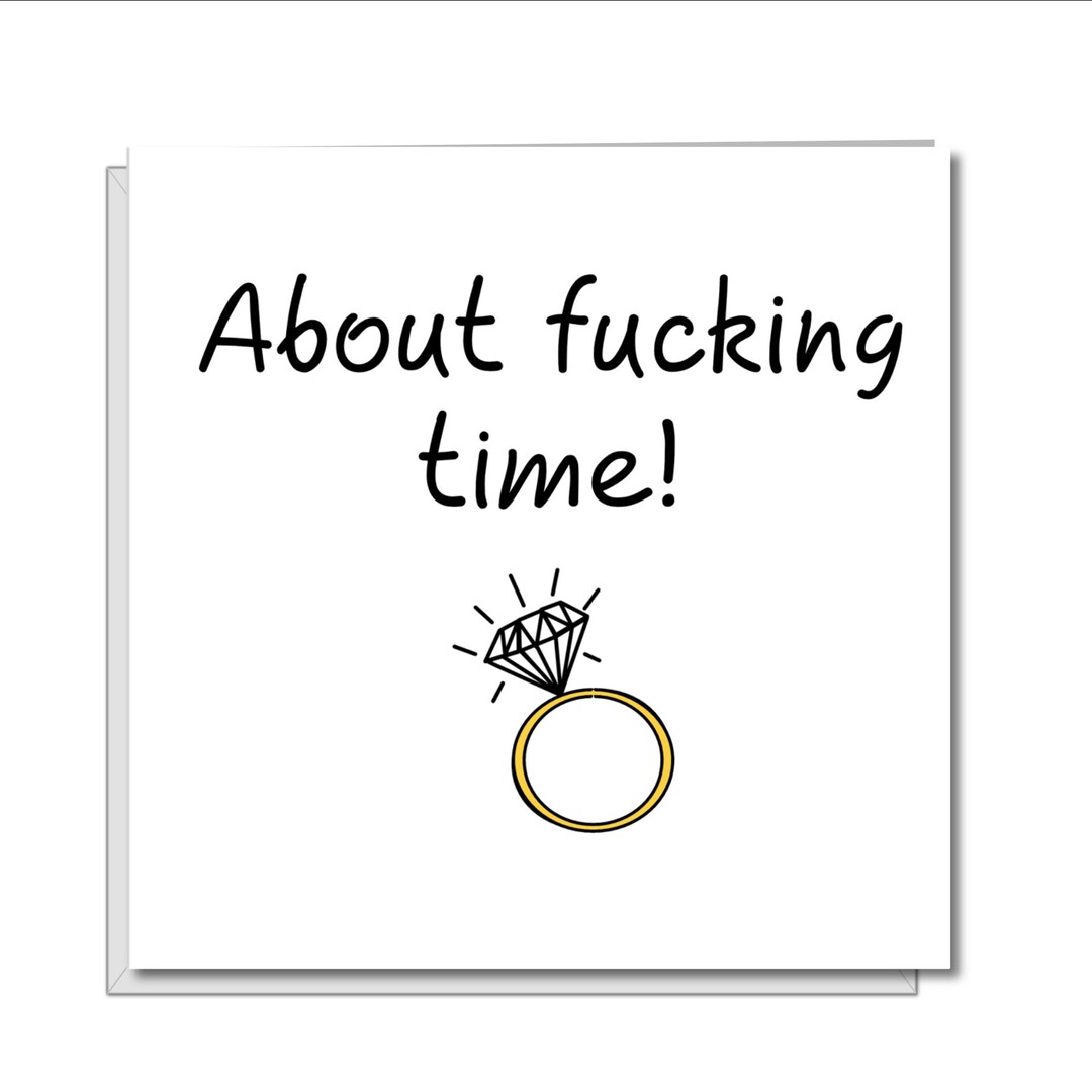 Funny Engagement Card: Rude Congratulations, Diamond Ring - Etsy UK