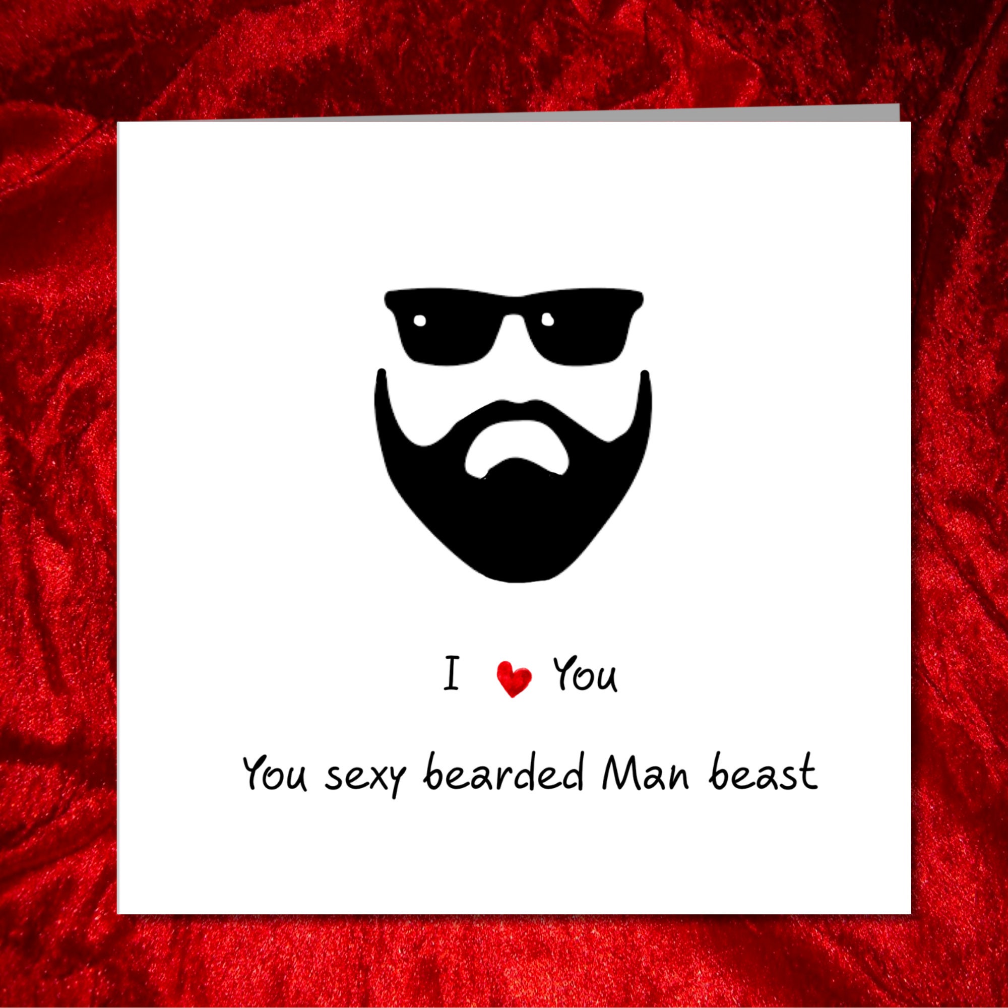 Sexy Beard Card for Boyfriend Husband Male Friend Valentines - Etsy UK