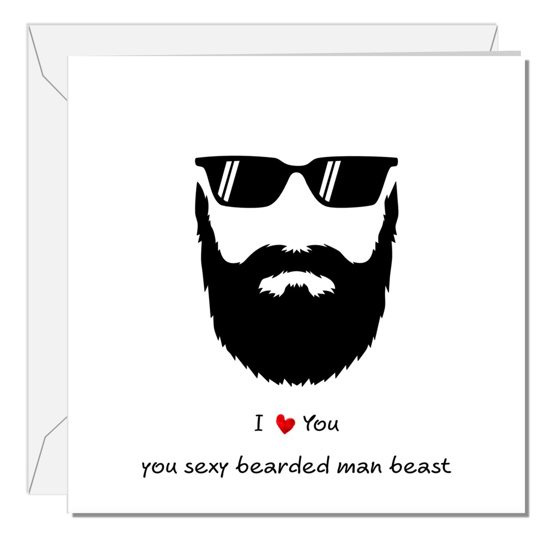 Sexy Beard Card for Boyfriend, Husband, Male Friend Valentines Day ...