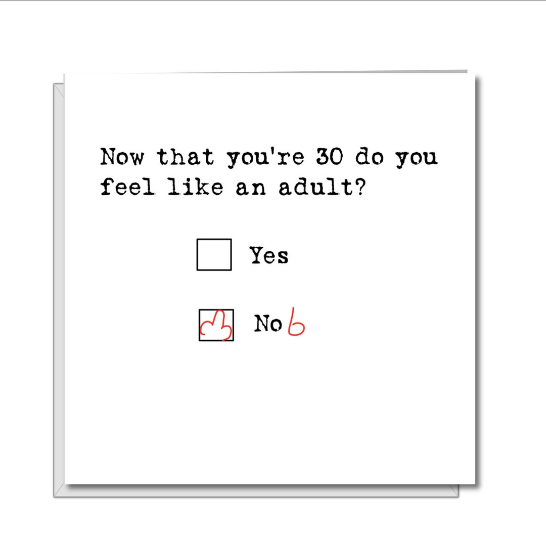 Funny 30th Birthday Card - Congratulations 30 Happy Birthday - Amusing ...