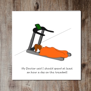 Funny Treadmill Birthday Card: Gym Humor, Mum, Girlfriend - Etsy UK