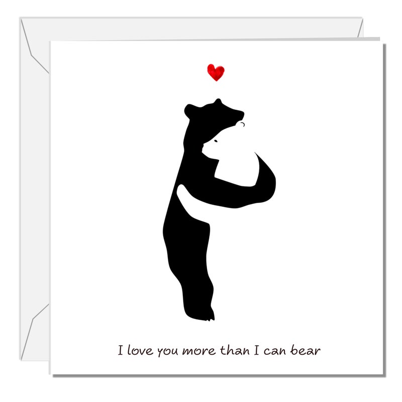 Black Bear Valentines - Etsy UK