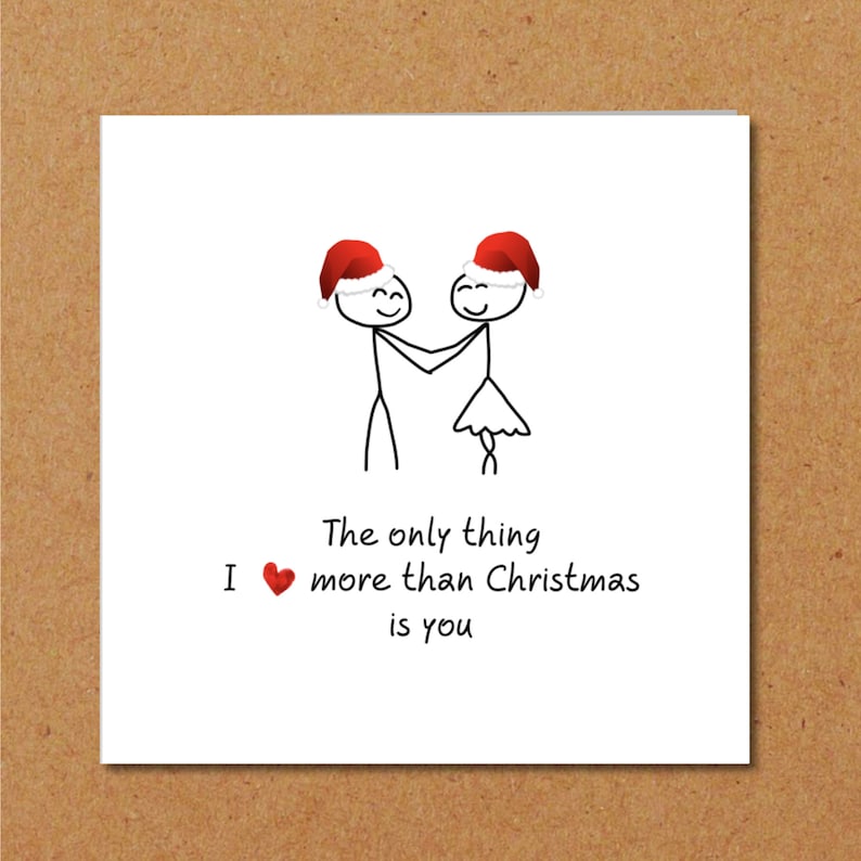 Romantic Christmas Card - Love Christmas - Special Girlfriend Boyfriend ...