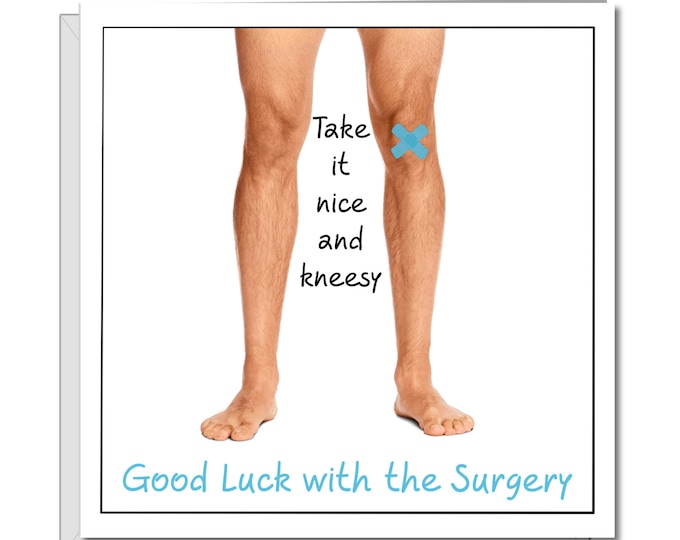 Printable Funny Get Well Soon Knee Surgery Card, Knee Surgery Pun Card ...