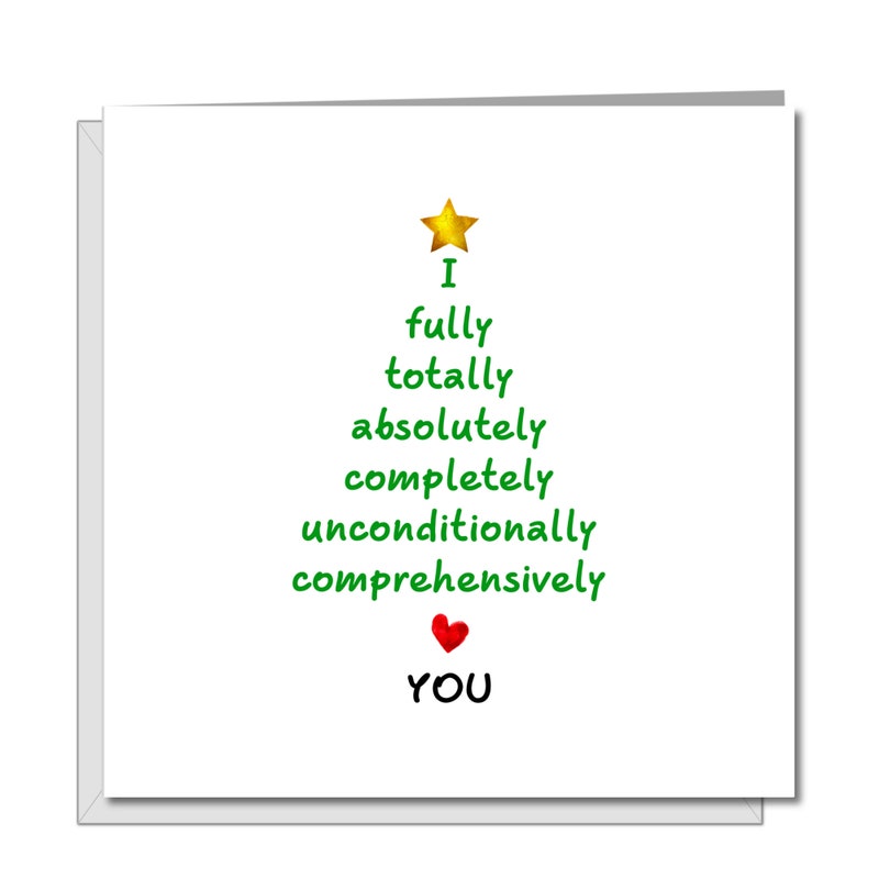 Love Christmas Card - Etsy