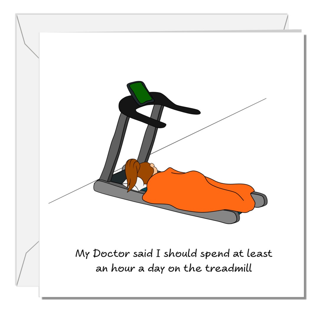Funny Birthday Card - Gym Treadmill Pilates Yoga Fitness - Mum ...