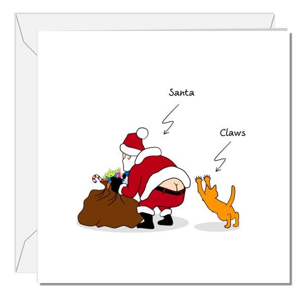 Funny Santa Card - Etsy