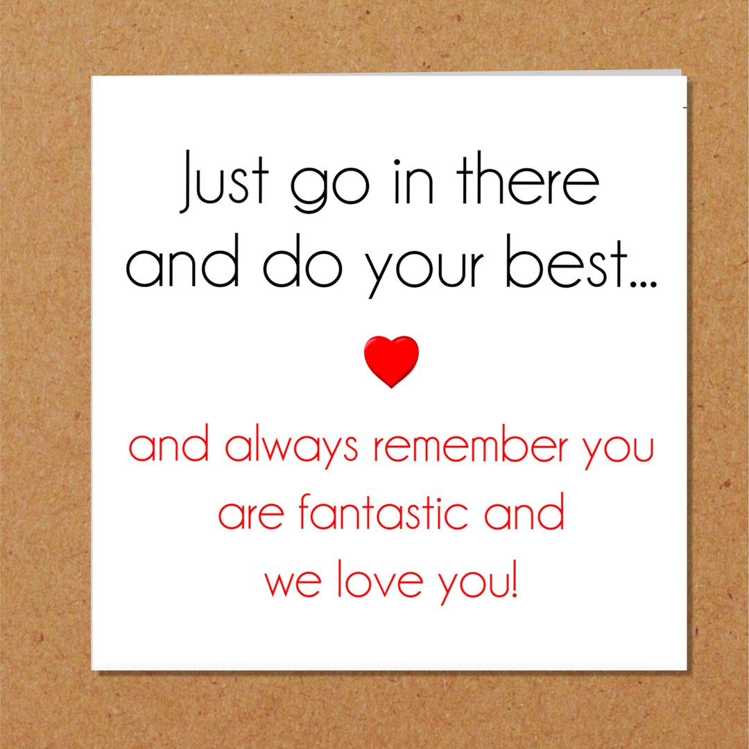 Good Luck Card Exams Driving Test New Job Challenge - Etsy