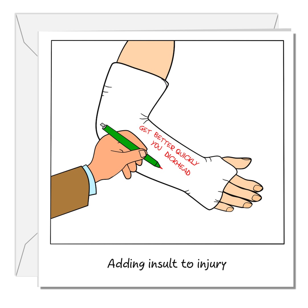 SWIZZOO Funny Broken Arm Card - Wrist Collar Bone Fracture Break Cast ...