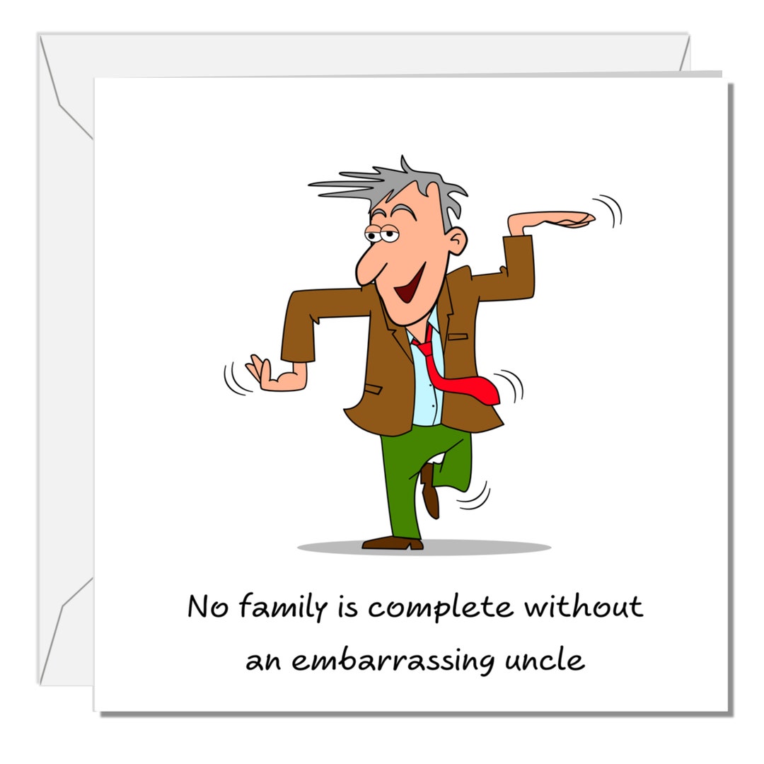 Funny Birthday Card for Special Uncle Brother - Embarrassing Humorous ...